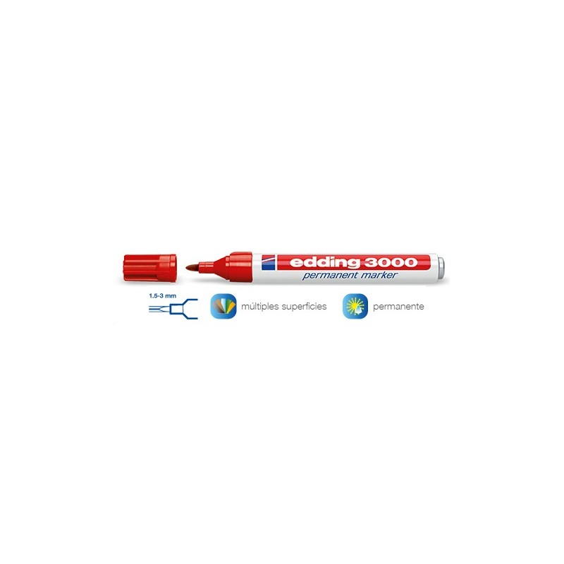 Rotulador Edding 3000 Rojo