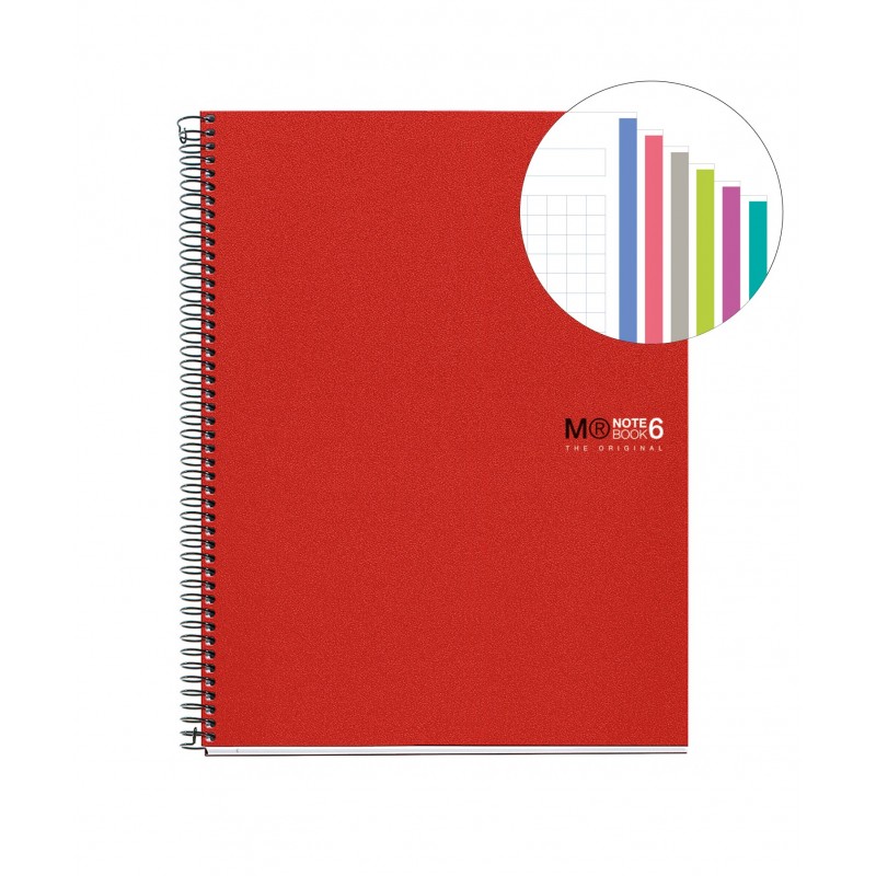 BLOC NOTE BOOK A-4 150H 6COLORES